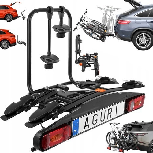 Aguri Active Bike 2 Czarny + adapter 7/13PIN + osłona na kulę haka ...